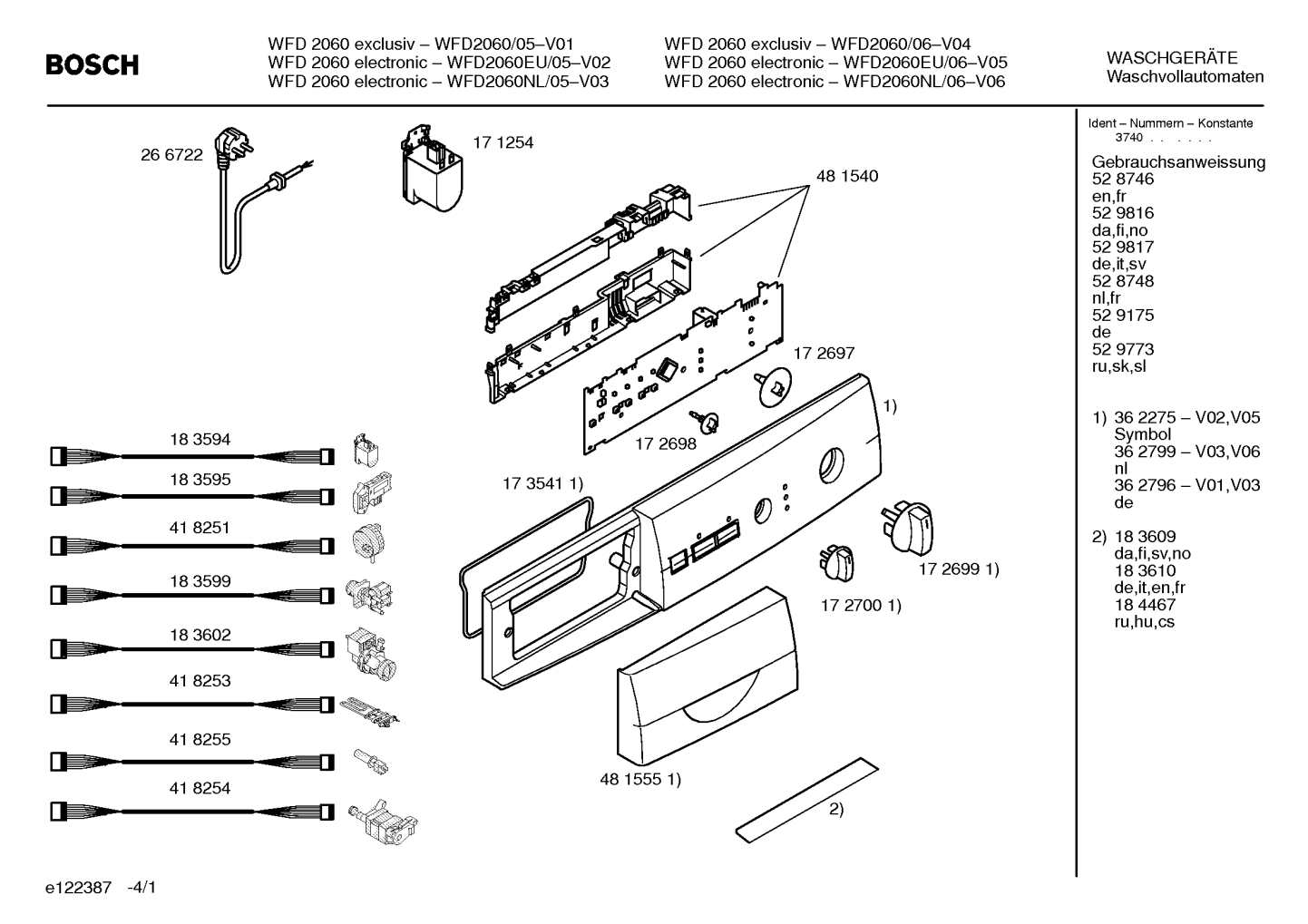 Genuine hinge-window for BOSCH FRONT LOADER. Suits: WFD2060, Spare Part ...