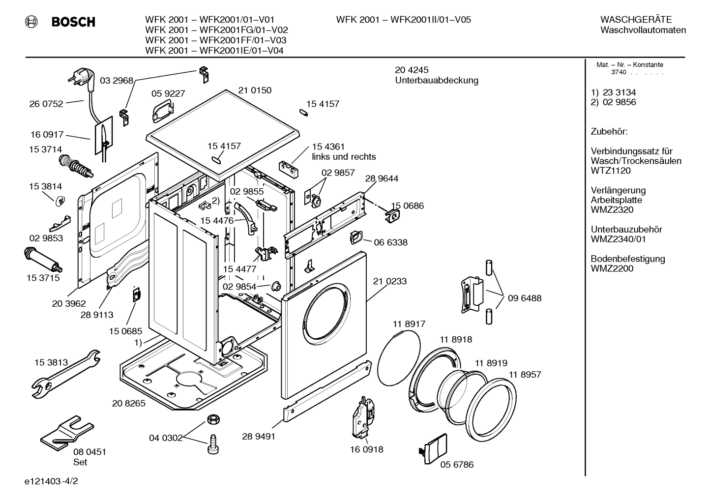 Genuine sensor-ntc for BOSCH Washing Machine. Suits: WFK2001, Spare ...