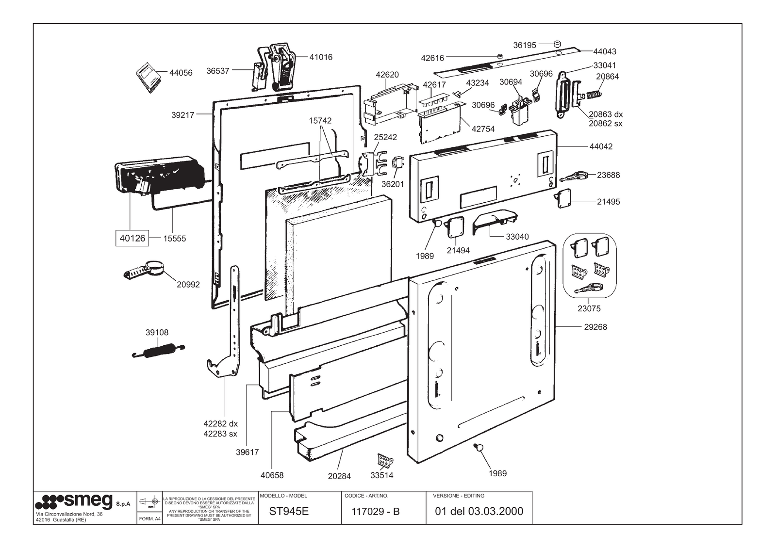 Genuine Sump Seal for Smeg Dishwashers | Suits ST945E | Spare Part No ...