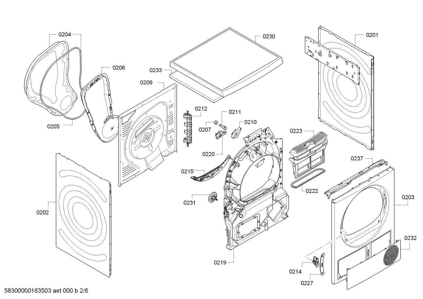 Genuine panel side for Bosch Dryers Suits: WTY86700 WTY86700CH ...