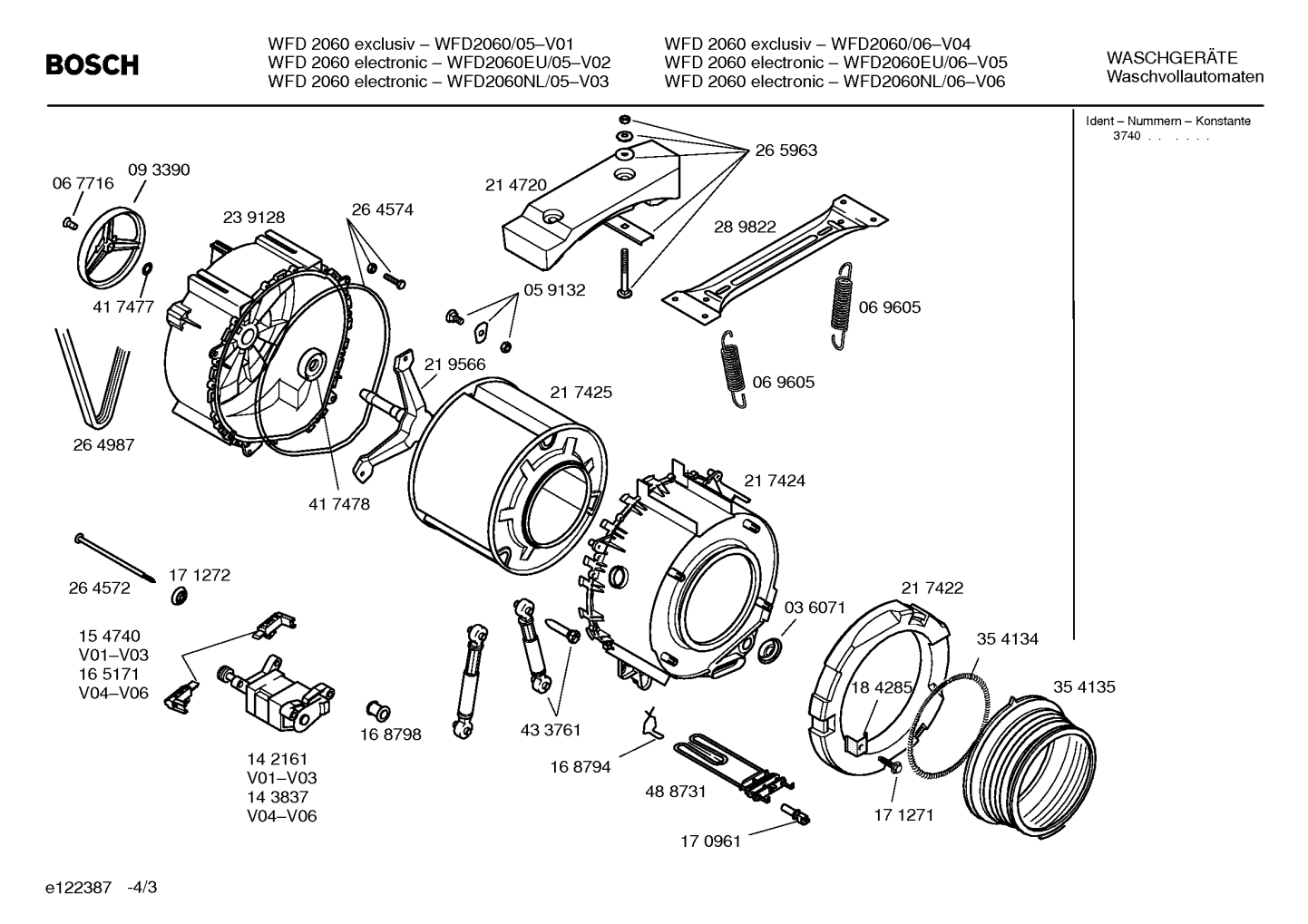 Genuine hinge-window for BOSCH FRONT LOADER. Suits: WFD2060, Spare Part ...