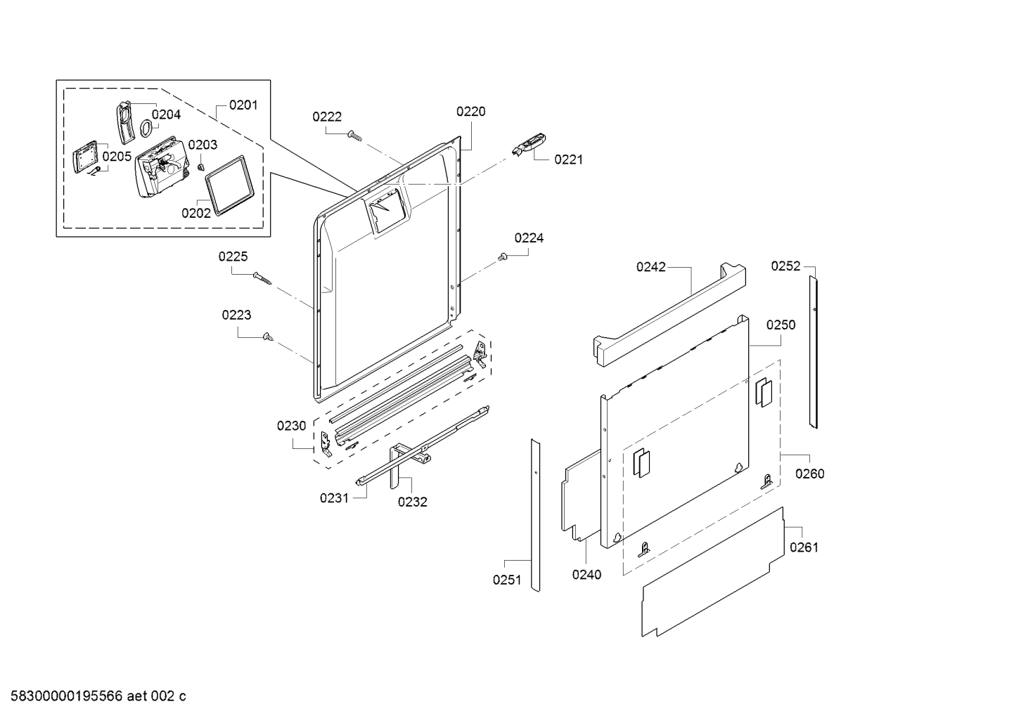 Genuine rack guide rail for BOSCH LAVE-VAISSELLE 60 INT 42DB A++ TFT ...