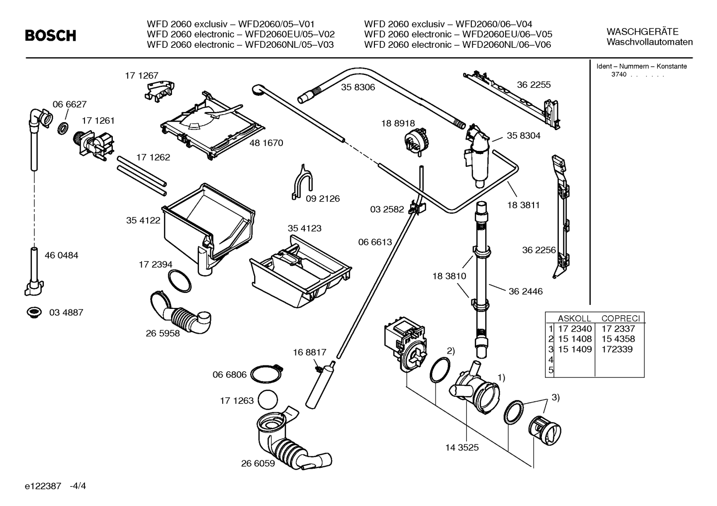 Genuine hinge-window for BOSCH FRONT LOADER. Suits: WFD2060, Spare Part ...