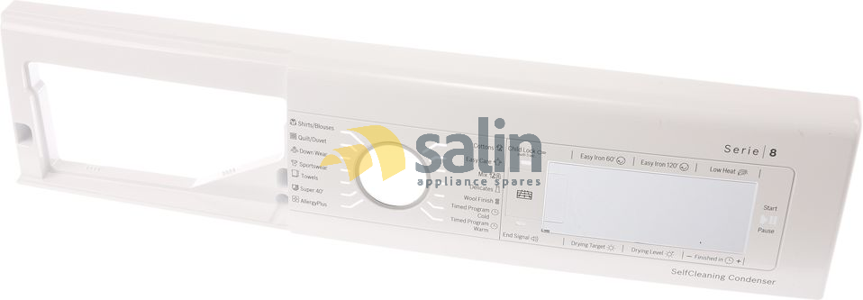 Genuine panel-facia for Bosch Dryers Suits: WTW87564AU Spare Part No ...