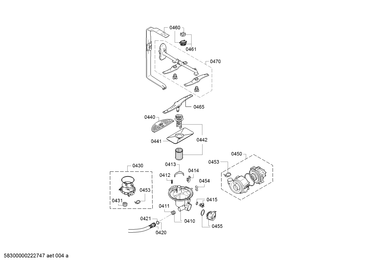 Genuine sump for Bosch Dishwashers Suits: SPI6ZMS01D SPI6ZMS29E ...
