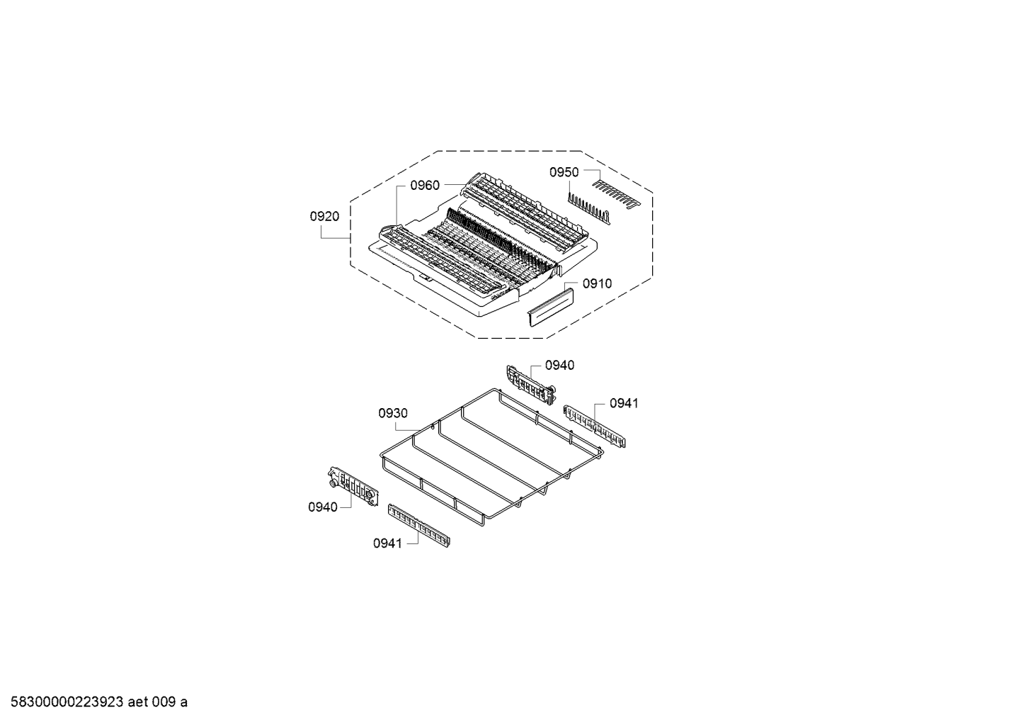 Genuine rack guide rail for BOSCH. Suits: SMI8ZCS00X, Spare Part No ...