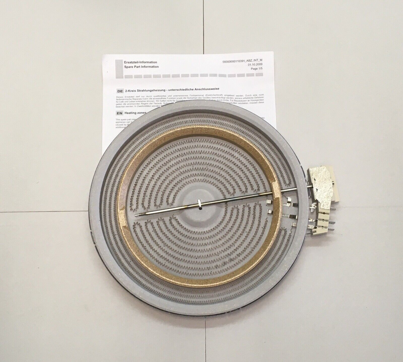 Bosch Ceramic Glass Cooktop MIDDLE DUAL DOUBLE Hotplate Element ...